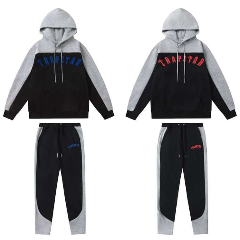 Conjuntos TRAPSTAR Invierno "Negro/Gris" Bordado Algodon • DripChileno.CL