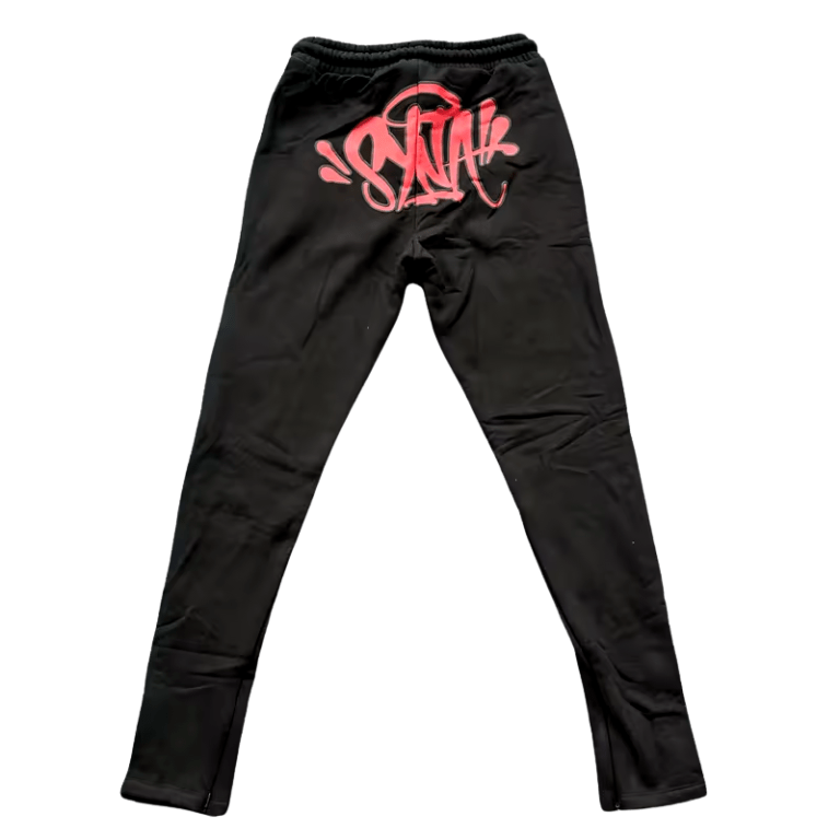 Pantalón Buzo SYNA WORLD "Negro/Rojo" + BOLSA y STICKERS ALGODÓN ...